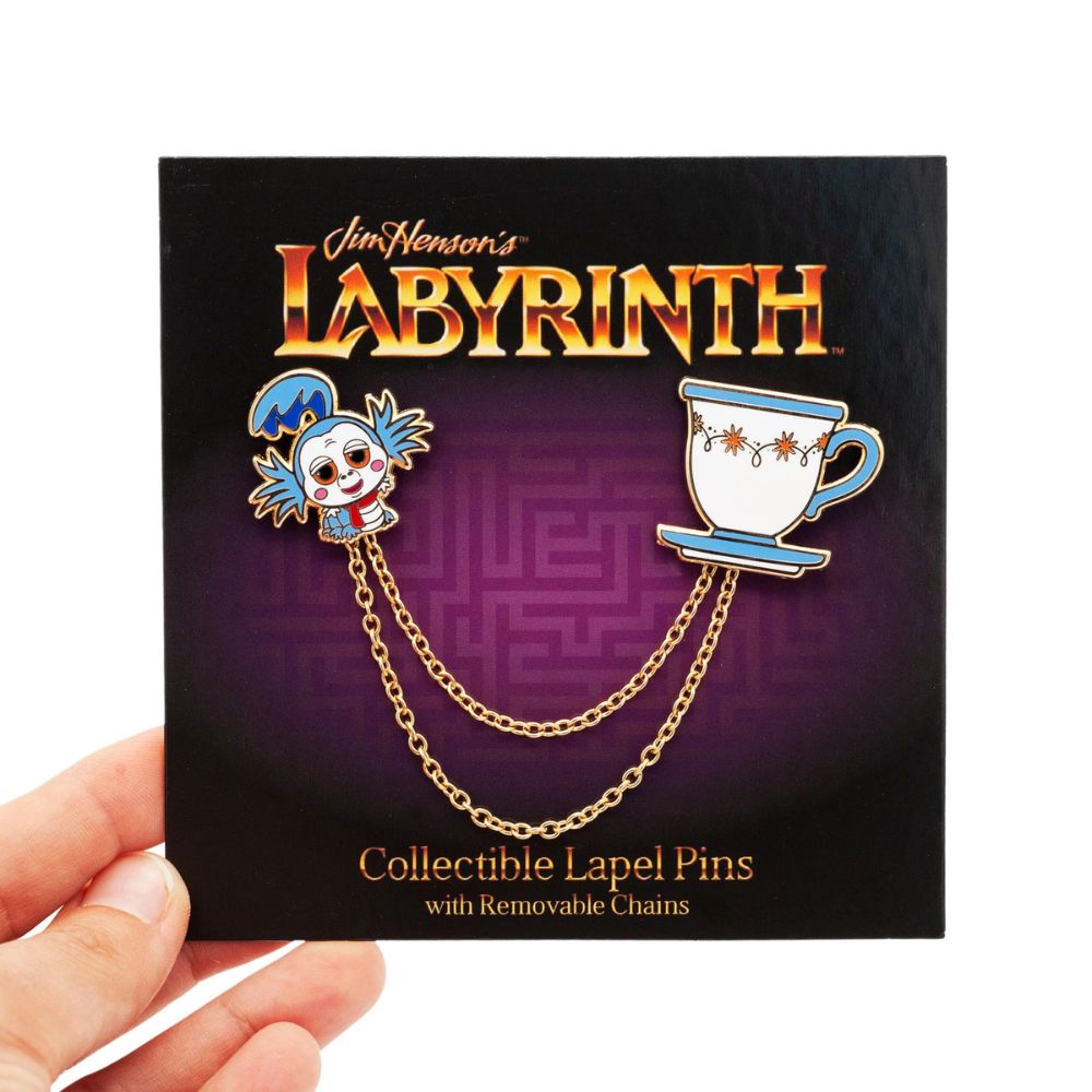 The Worm and Teacup Enamel Pins with Removable Chains – shop.Henson.com